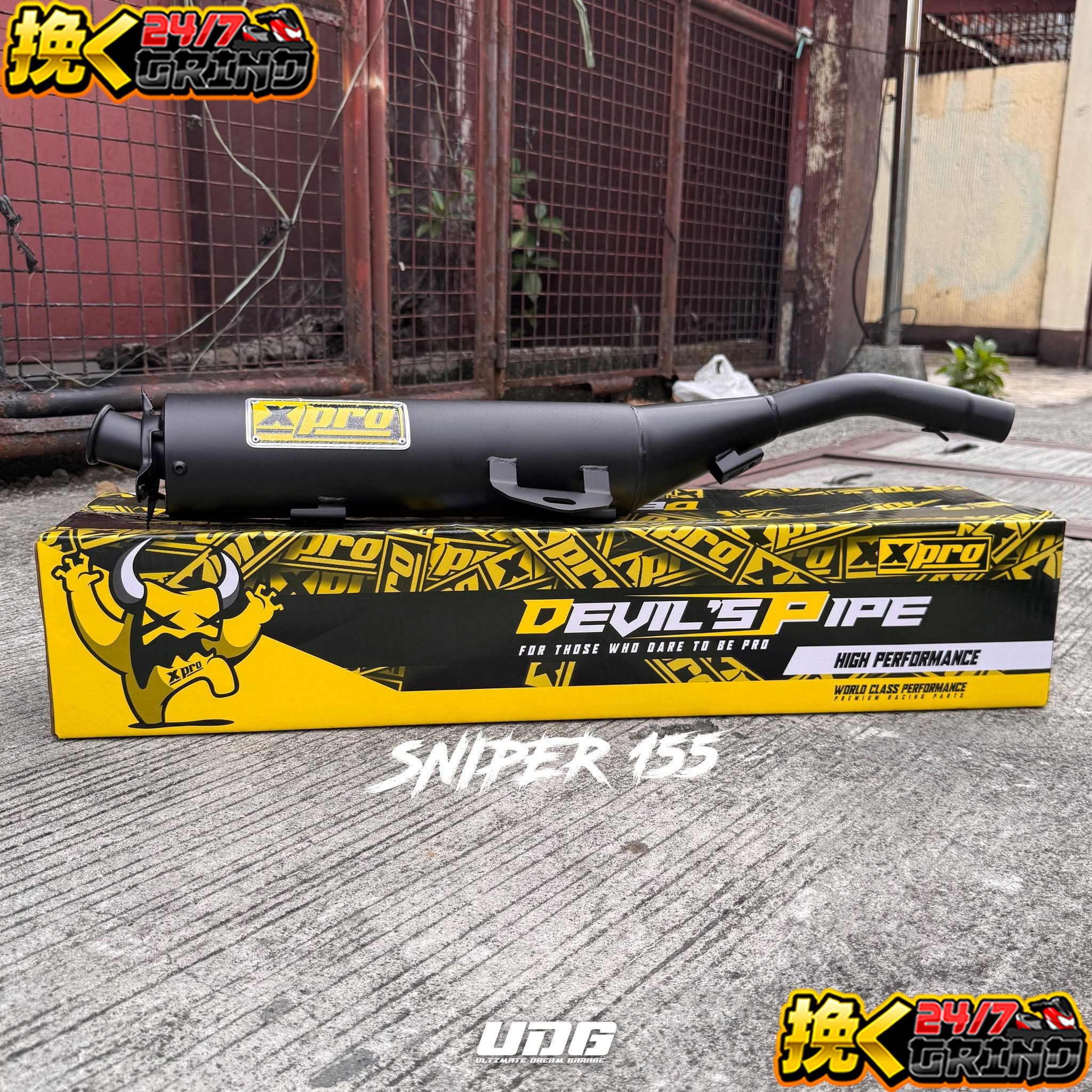 XPRO Devil's Power Pipe Yamaha Sniper 155 Black | Shopee Philippines