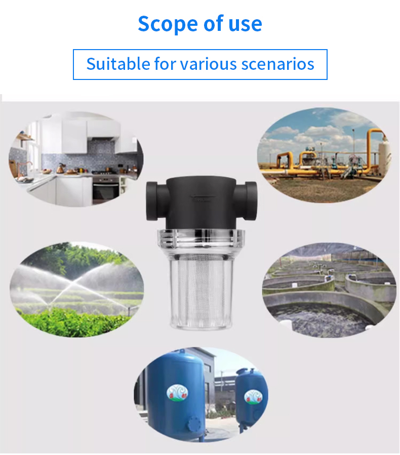 Pre-filter Tap water filter small front water purifier plastic pipe ...