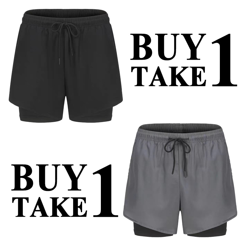 BUY 1 TAKE 1 Unisex dri-fit short sport cycyling shorts running ...