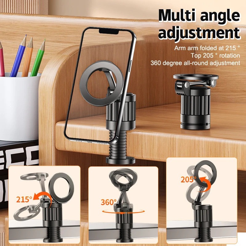 Foldable Travel Magnetic Phone Clip Holder For IPhone For Magsafe 360 ...