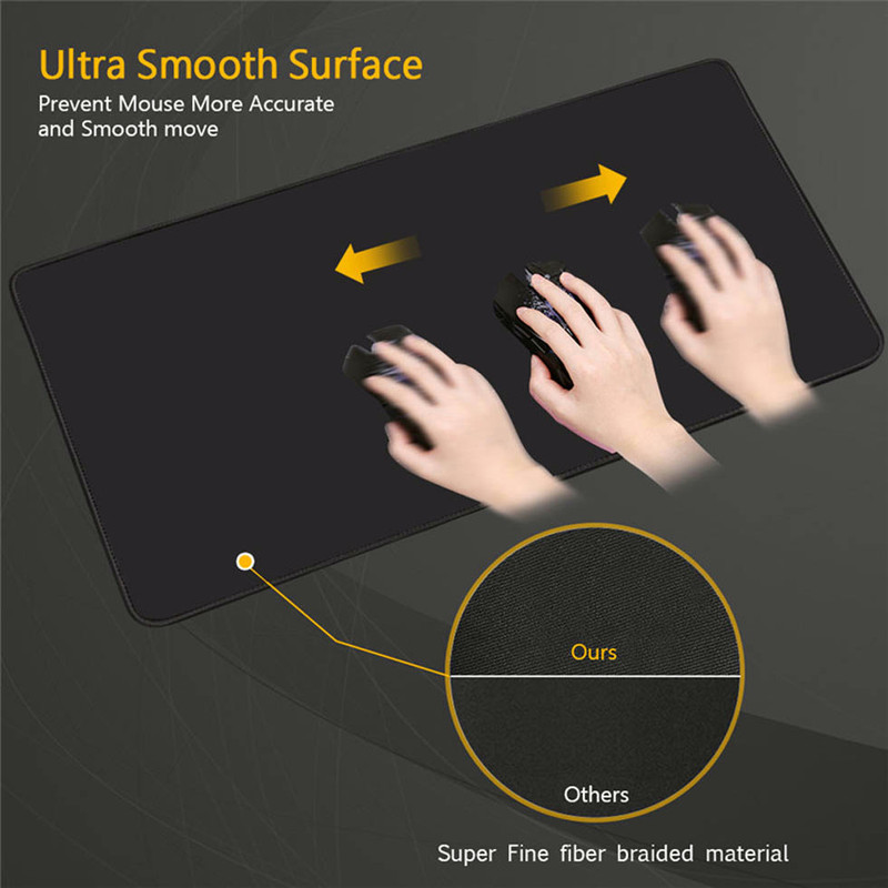 Esports Extended Mouse Pad Gaming Keyboard Pad Mat 80x40CM Non-Slip ...