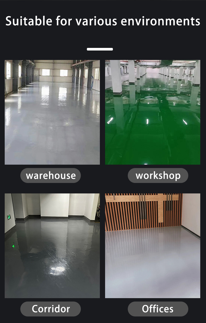 Epoxy Colored Sand paint SelfLeveling Floor Paint High Gloss Non-slip Paint Imitation Marble ...