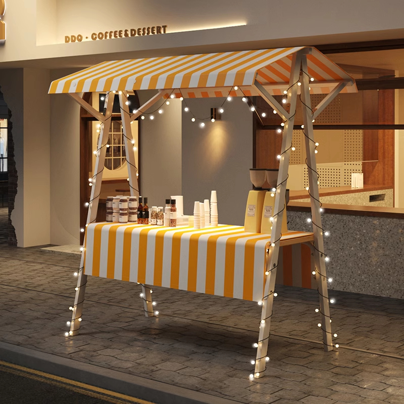 Adjustable Mobile folding stall cart promotion display stand night ...