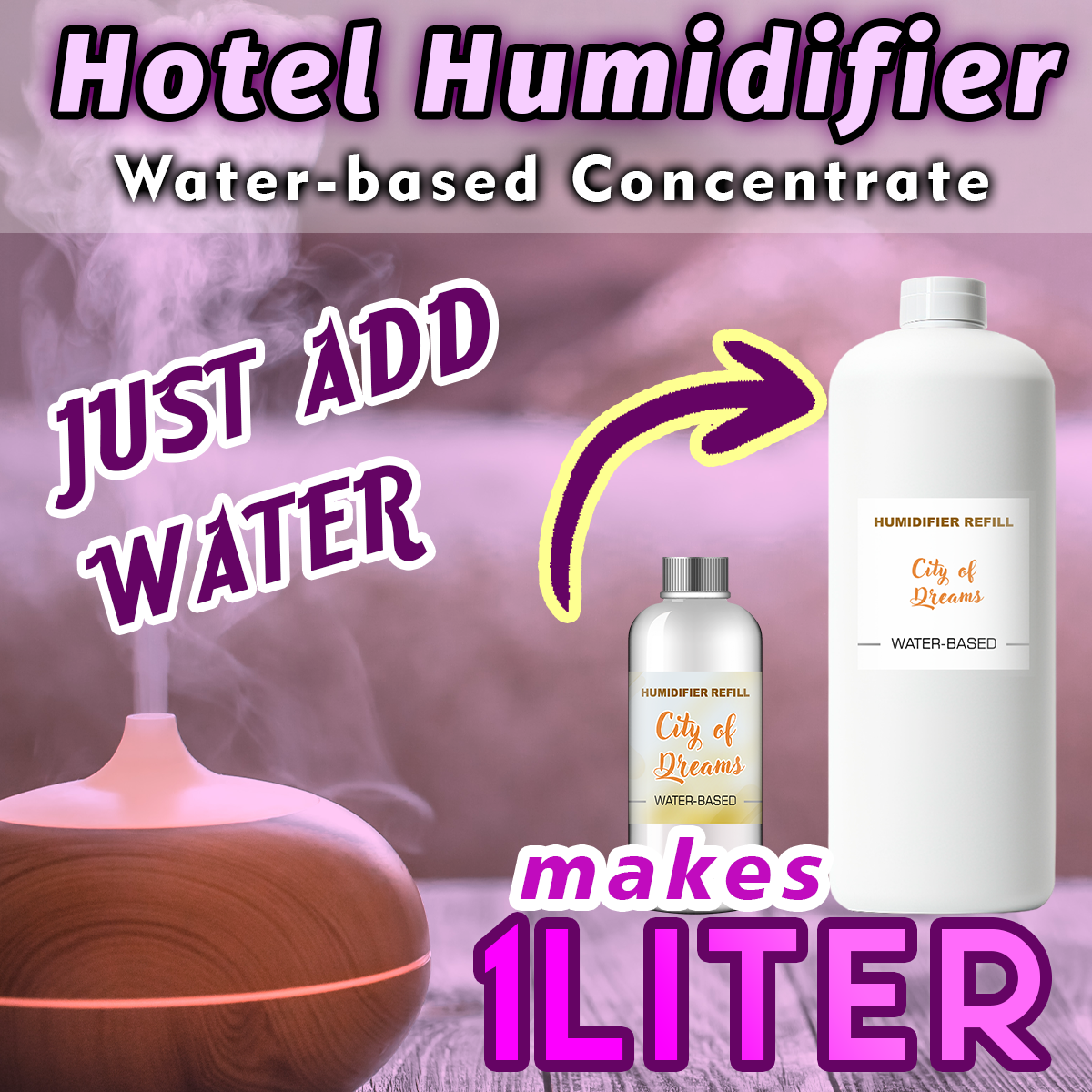 Hotel Humidifier Water-based Oil - Just Add Water - Makes 1L | Shopee ...