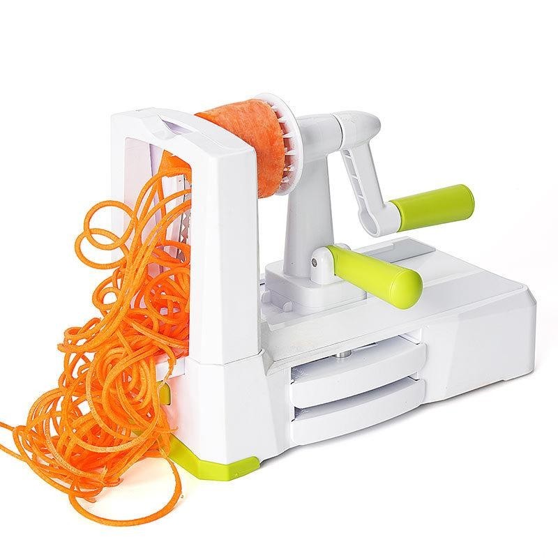 Hand cranked vegetable cutter,potato and carrot spiral planer,shredder ...