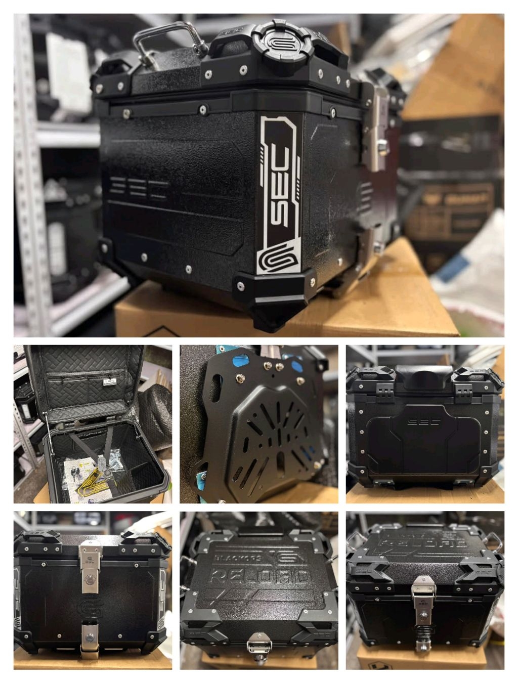 SEC ALLOY ANTISCRATCH 45 LITERS TOP BOX WITH BACKREST | Shopee Philippines