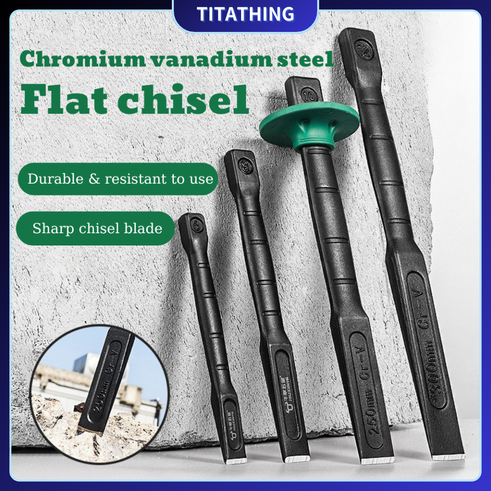 8/10 Inches Industrial Grade Flat Chisel Chrome Vanadium Steel Forged ...