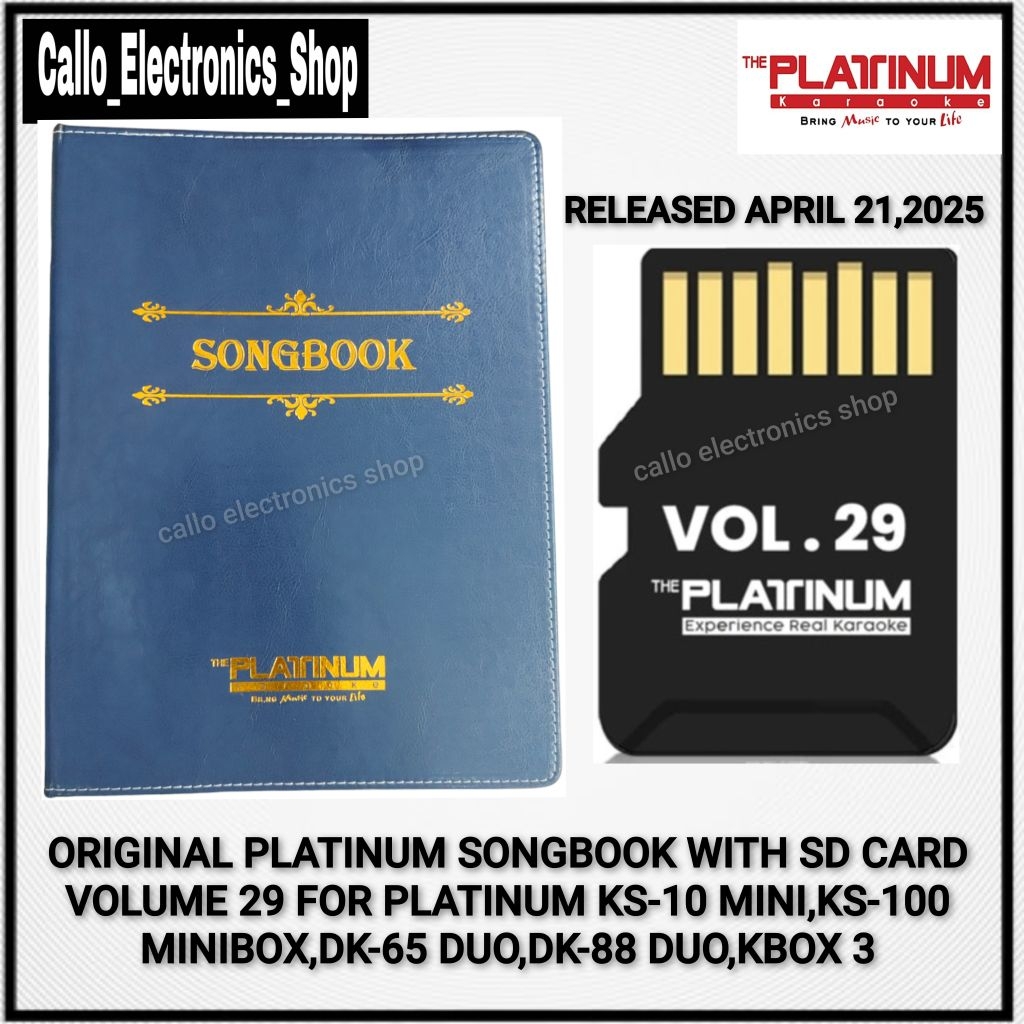 Platinum Songbook With Full Songlist Original And SD Card Volume 29 For Platinum KBOX-3 SD,KS ...