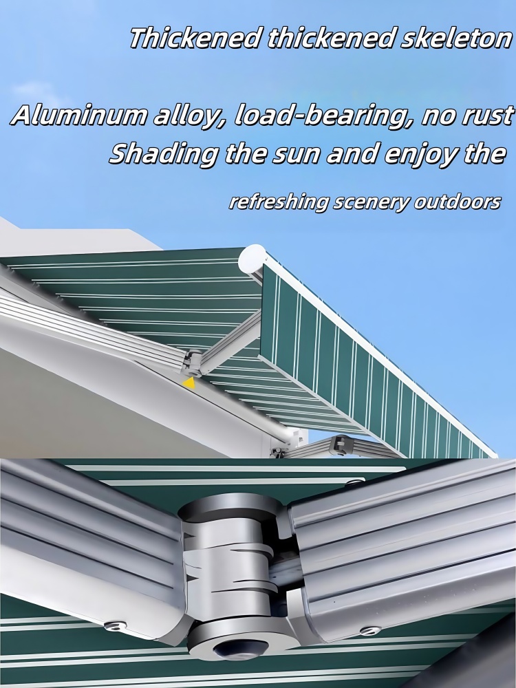 【Lambong】Thickened aluminum alloy curved arm retractable awning ...