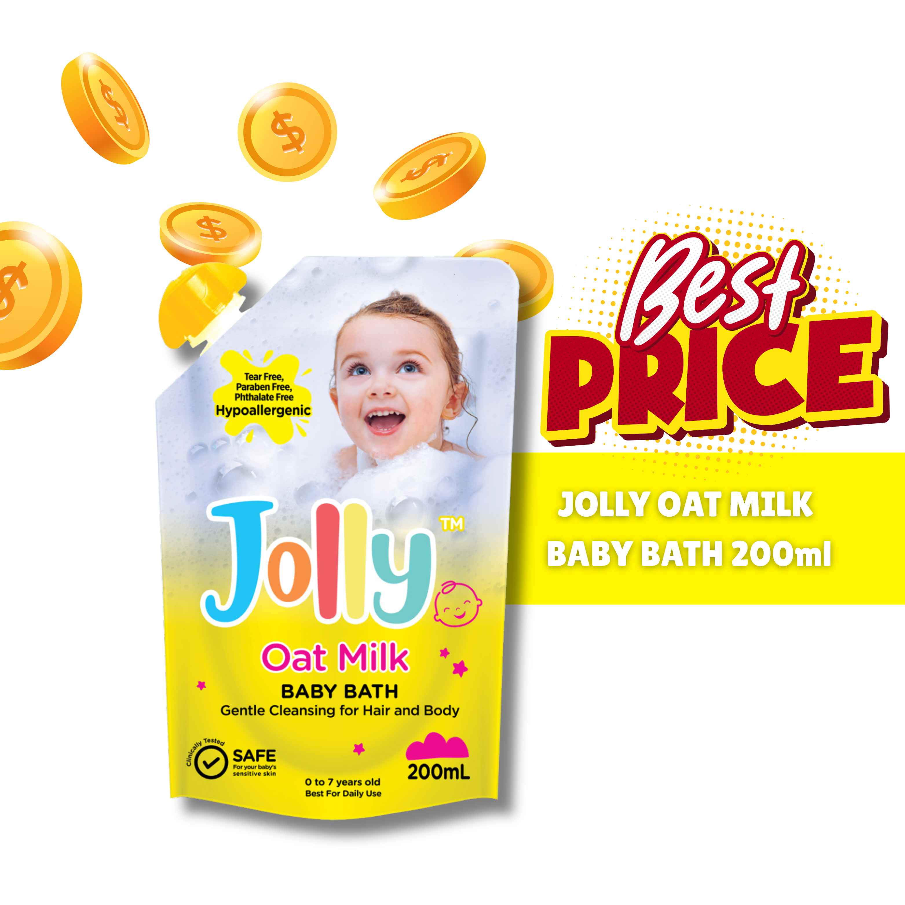 Jolly Cherry, OAT, Rice Milk Baby Bath 200 ml | Shopee Philippines