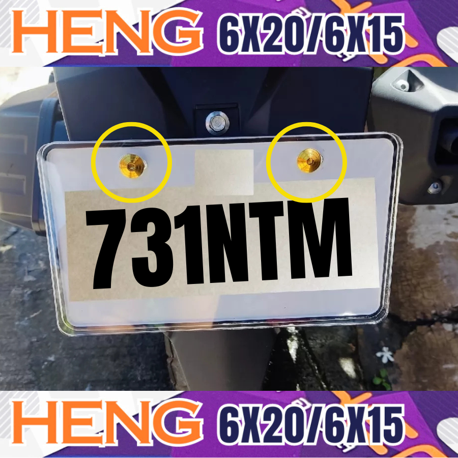 Universal Heng Bolt 6x15 6x20 Plate Number /Heat Guard /Fender ...