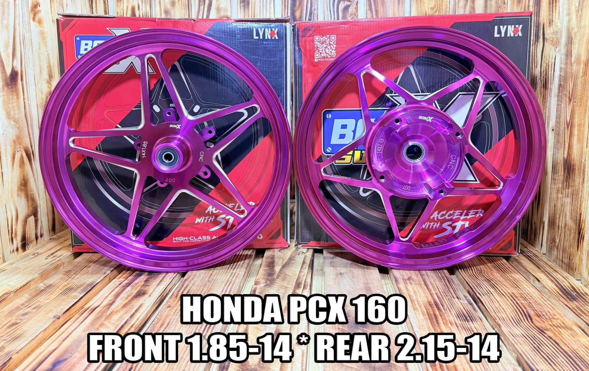 MIOLS3 BRAND NEW BOM X LYNX CNC MAGS 14s 5 SPOKES HONDA PCX 160 (100% ...
