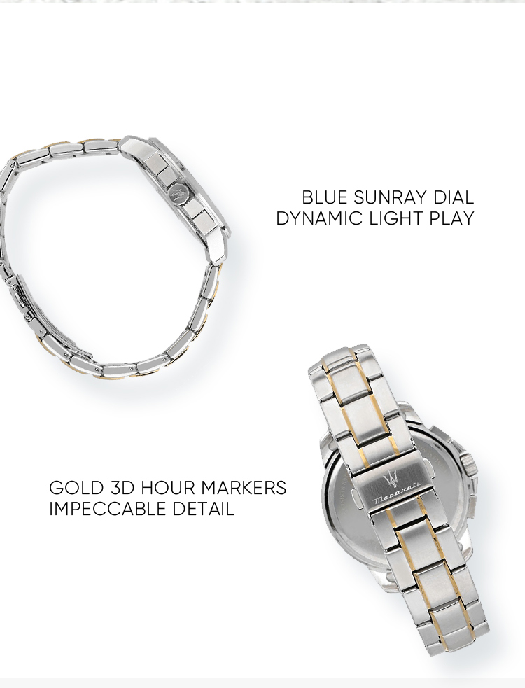 【2 Years Warranty】 Maserati Successo 44mm Blue Dial Men's Quartz Watch ...