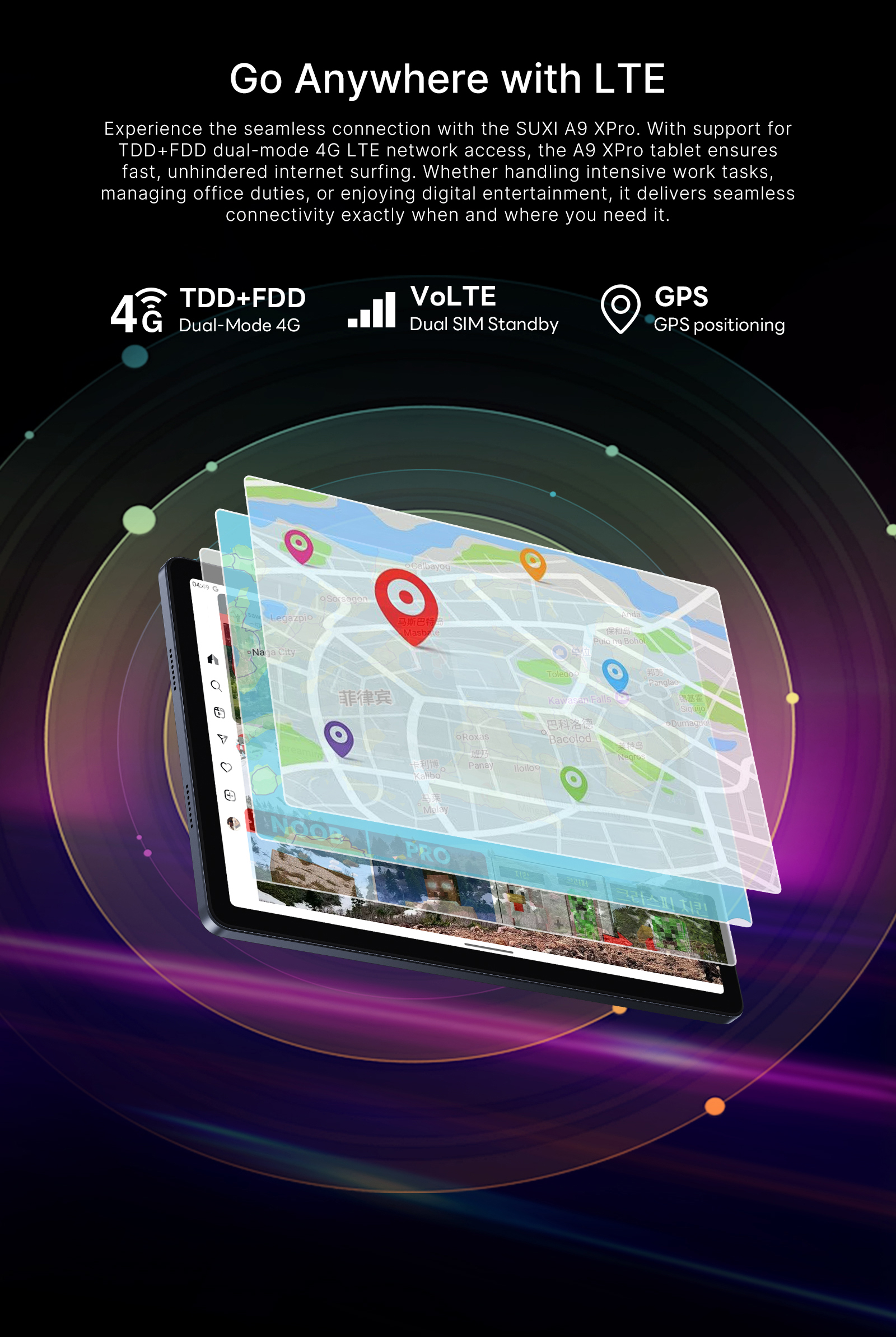 SUXI A9 XPro HiPad Tablet 11inch 1920x1280 FHD 4G LTE Unisoc T616 14 ...