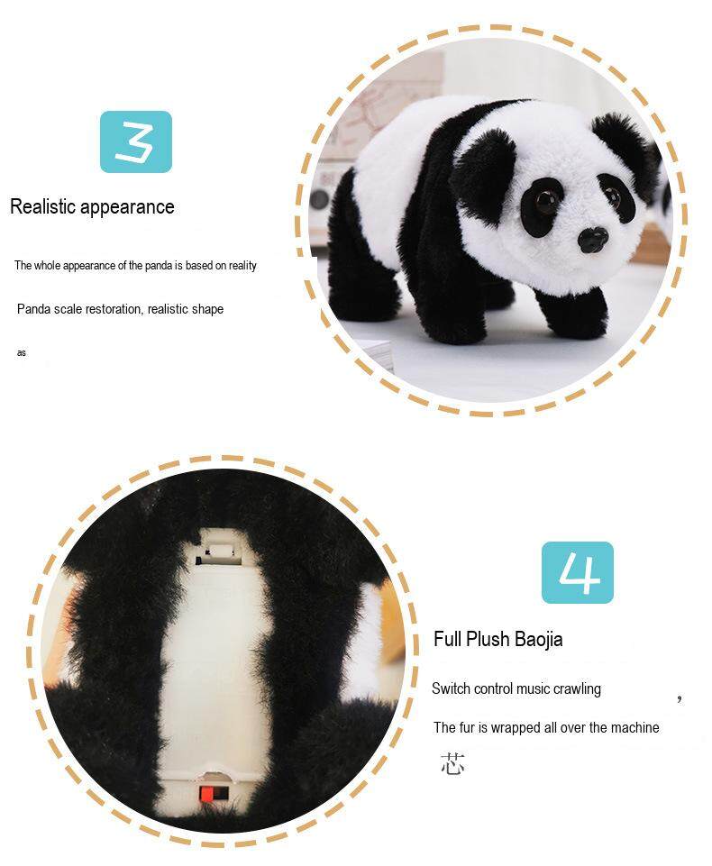 Electric Plush Panda Toys Children Battery Operation Walking Panda ...