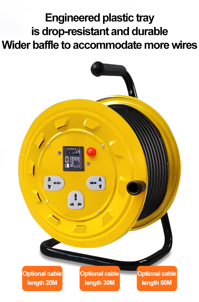 50/30/15 Meters Extension Wheel Cable Reel 220V Cord w/ HEAVY DUTY ...
