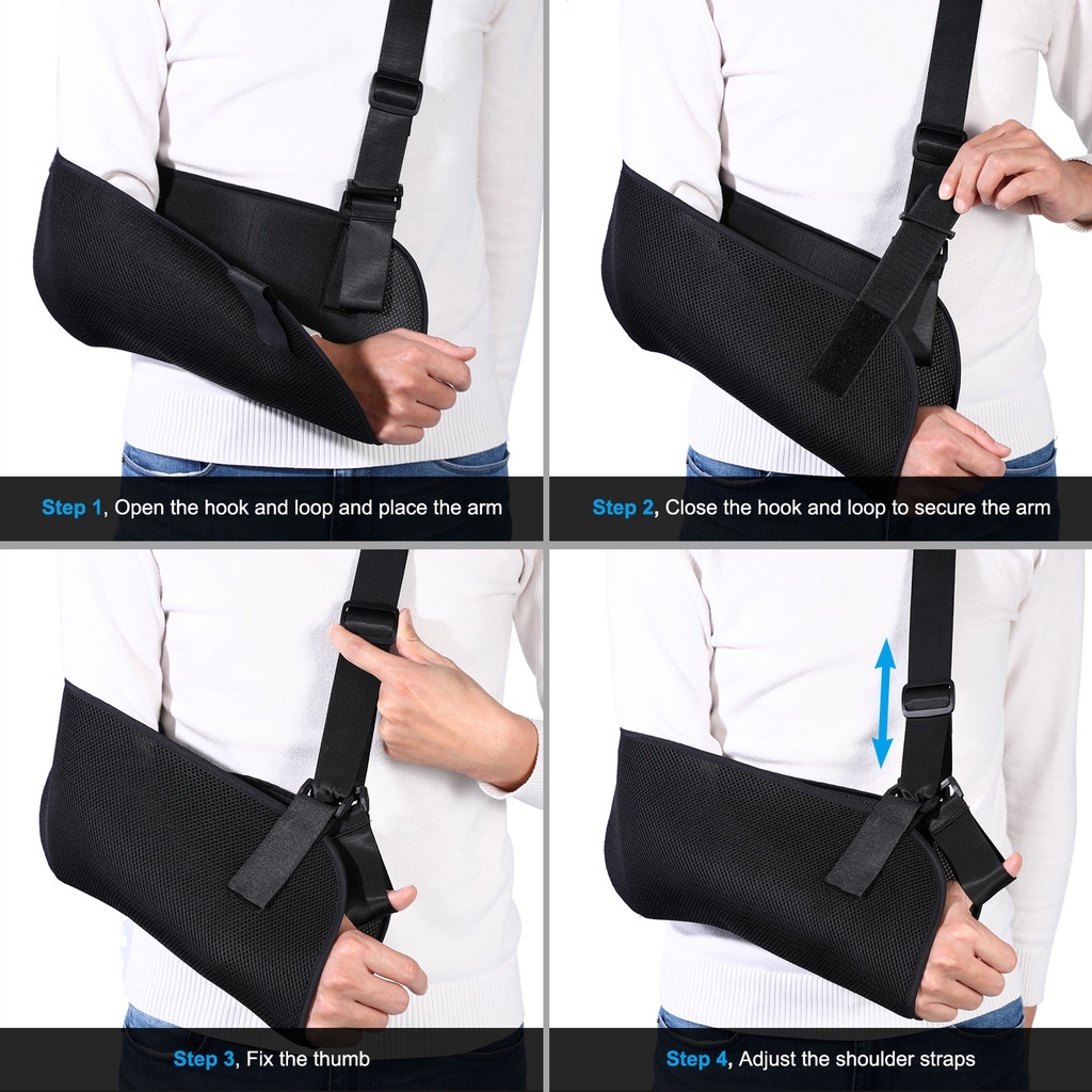 1Pcs Black Adjustable Arm Sling Support Shoulder Arm Dislocation Wrists ...