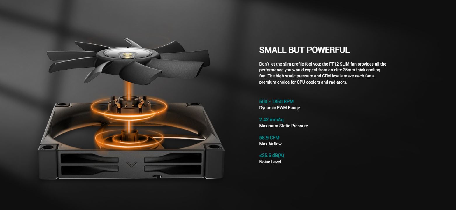 Itw | Deepcool PC Fan FT12 Slim Black High-Performance Fluid Dynamic Bearing (R-FT12SLIM-BKWPN1 ...