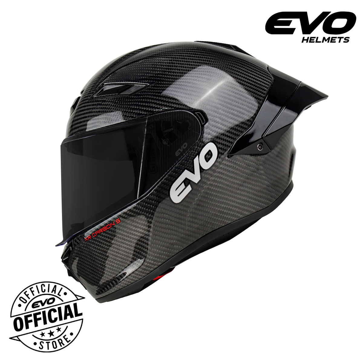 EVO XR Carbon Mono Visor Full Face Helmet with Free Clear Lens | Shopee ...