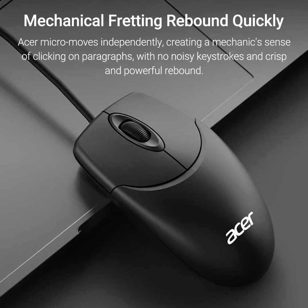 Acer Wired USB Mouse Notebook Desktop Business Office Gaming Mouse and ...