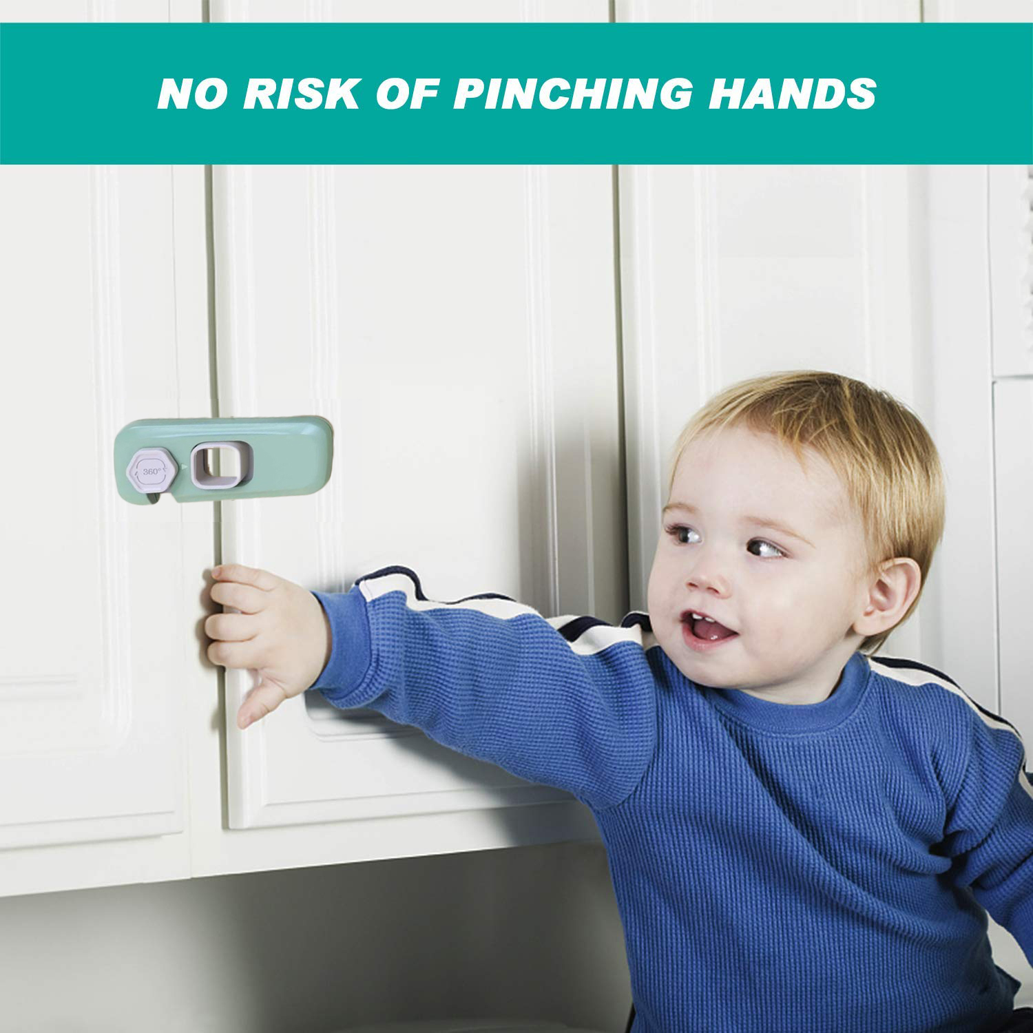 Child Safety Lock Baby Anti-Pinching Hand Refrigerator Lock Open Door ...