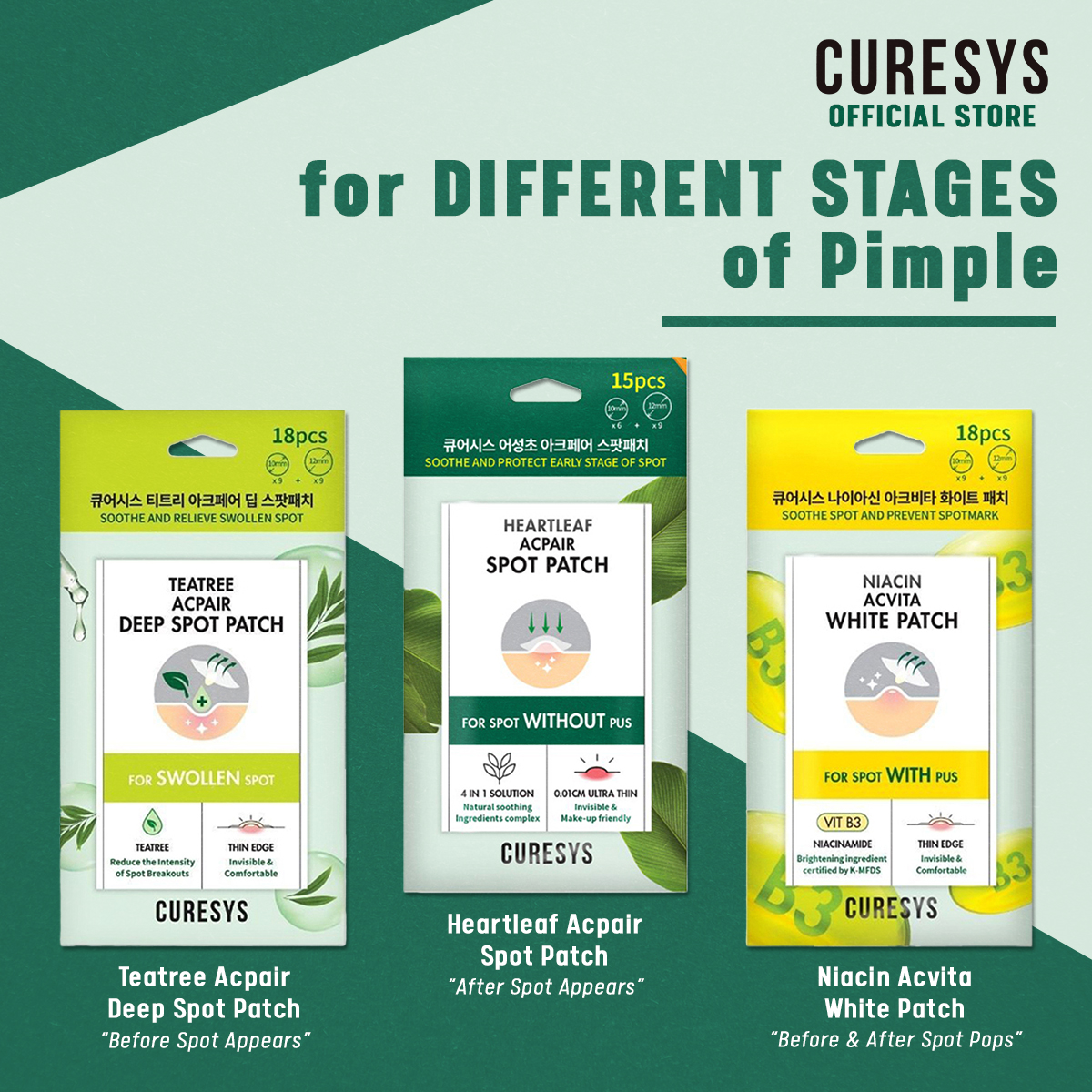 Curesys Pimple Patch (All Stages of Pimple) | Shopee Philippines