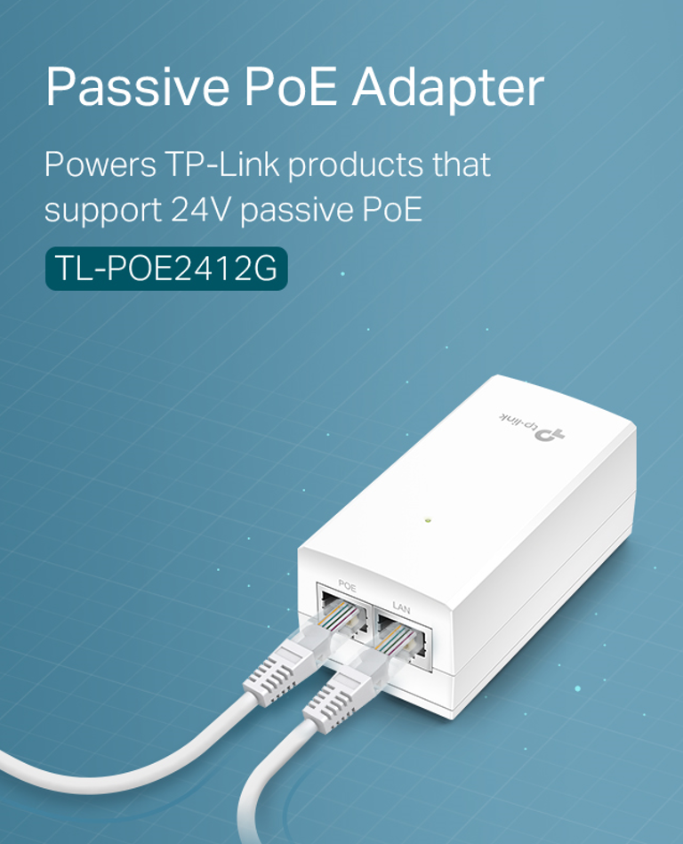 TP-LINK TL-POE2412G Gigabit 24Vdc Passive Poe Adapter | Shopee Philippines