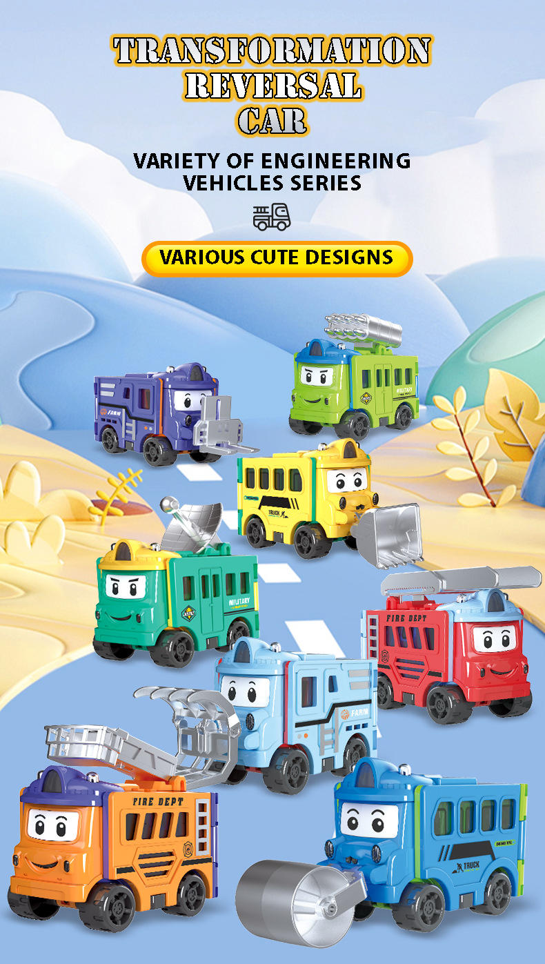 Two modes Transformers car toy for kids Deformation Engineering vehicle ...