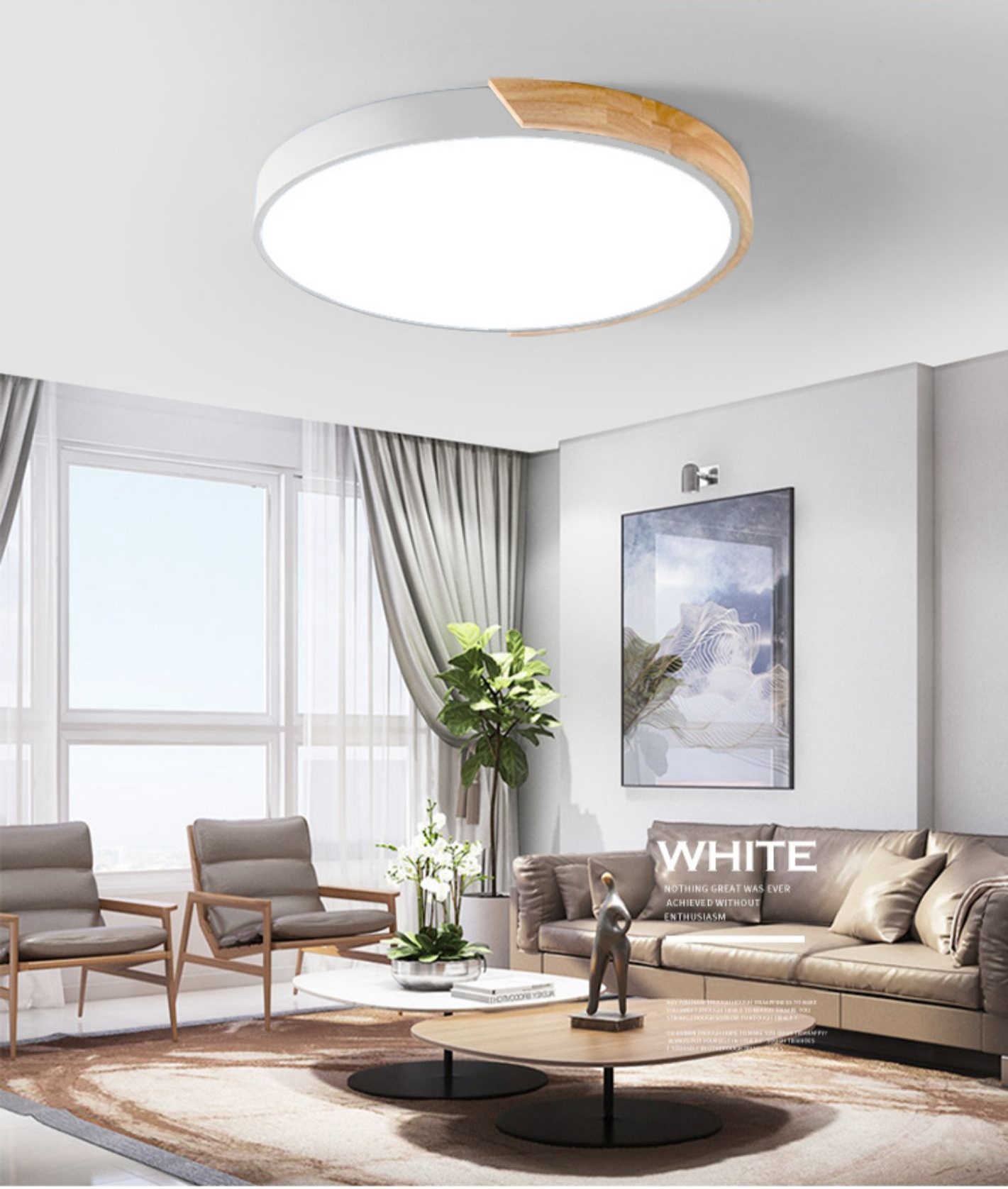 Modern LED ceiling light Tricolor With Remoter Dimmable ceiling lamp ...
