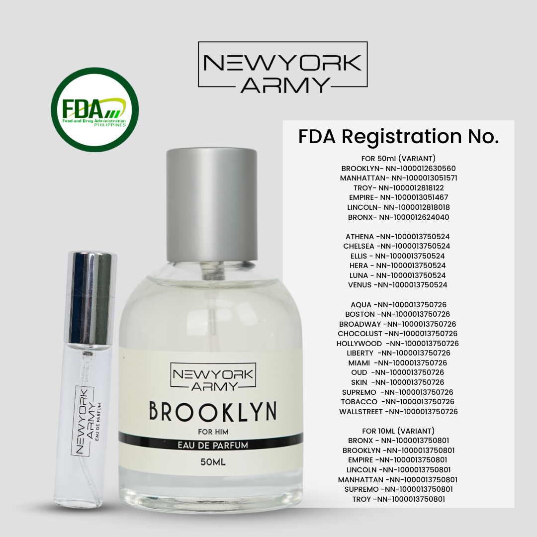 Eau de Parfum Brooklyn 50ml for Men by Newyork Army | Shopee Philippines