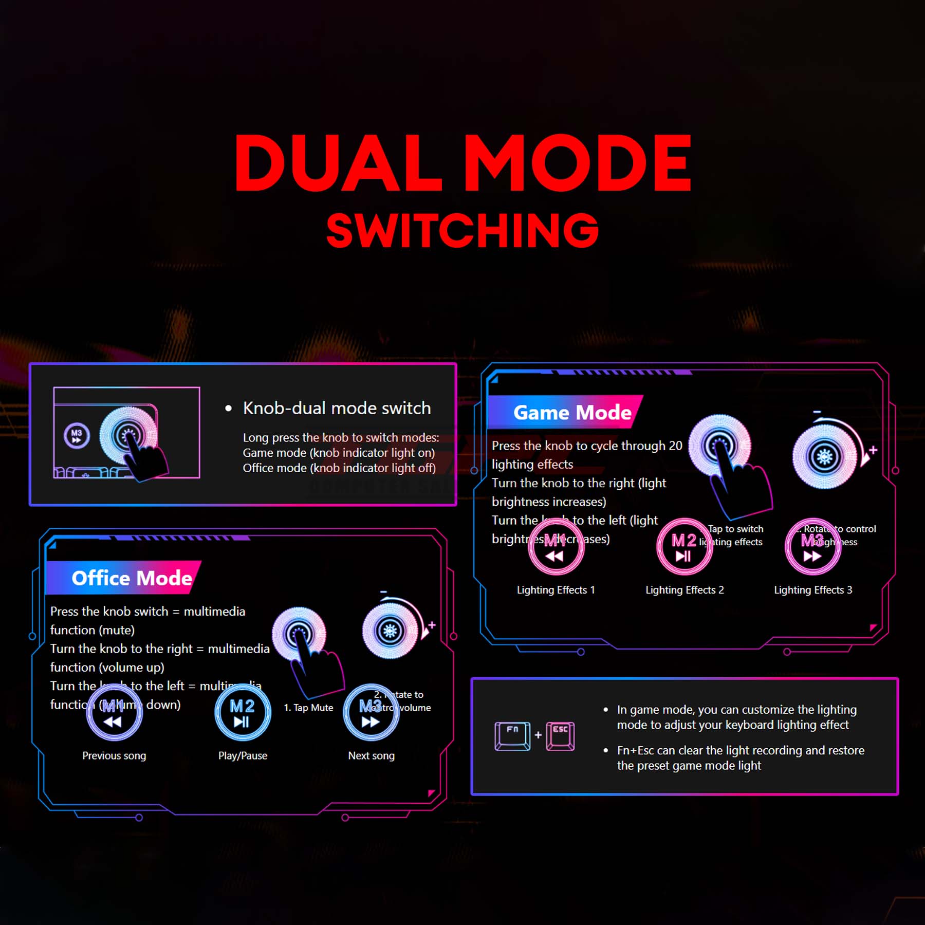 MSI VIGOR GK50Z & VIGOR GK50Z V2 Gaming Mechanical Keyboard RGB Light (Color Black | White ...