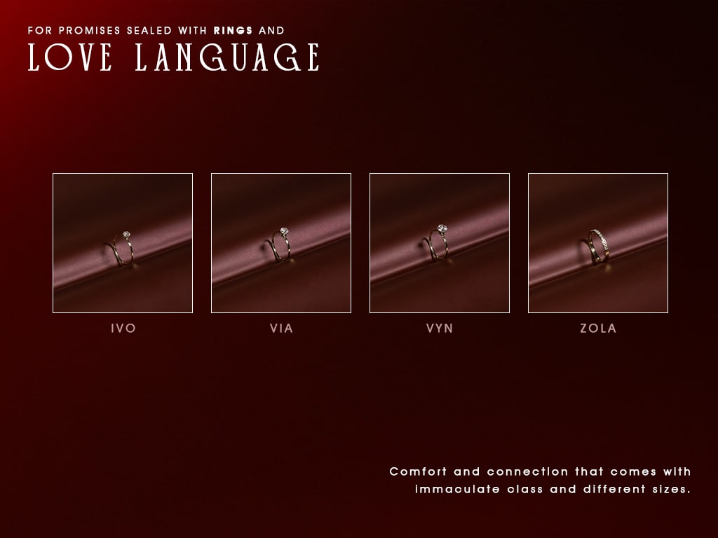 Burvon Love Language Collection Rings (Matching & Minimalist Jewelry ...