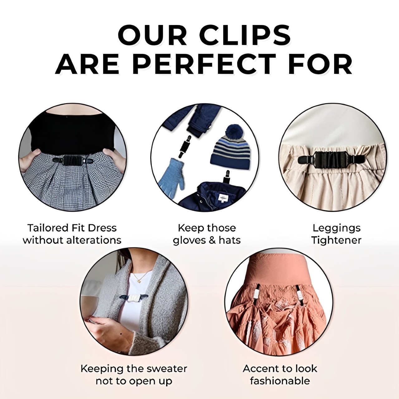 Fashion Brooch Fit Dress Cinch Clips Multifunctional Clip Dress Clip ...