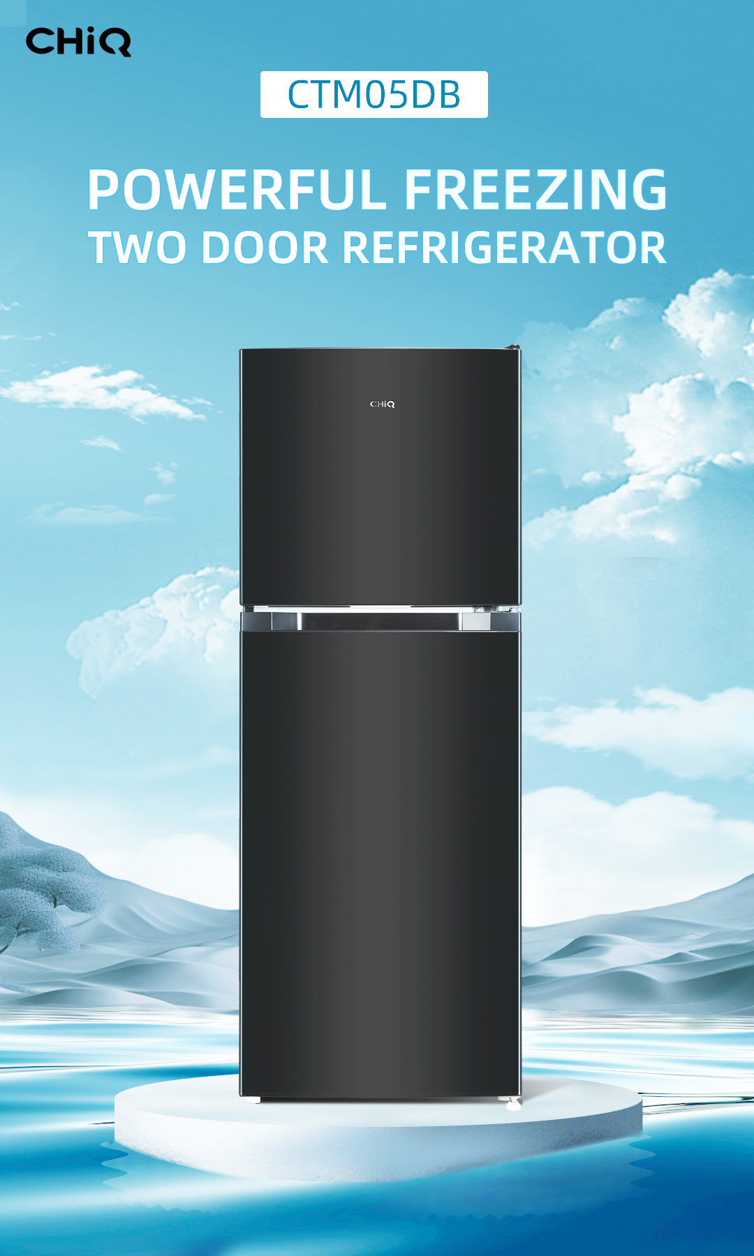 【NEW】CHiQ 5 cu.ft. two door Refrigerator - CTM05DB, Black, Direct Cool ...