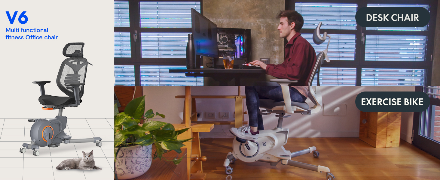 FlexiSpot Deskbike V6 Pro Intelligent Fitness Office Chair/Exercise Bike | Shopee Philippines