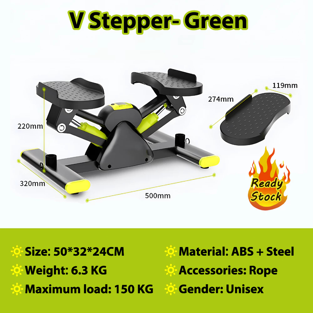 Side Stepper V-Shape Portable Mini Stepper Exercise Equipment At Home Walker Glider Outdoor ...
