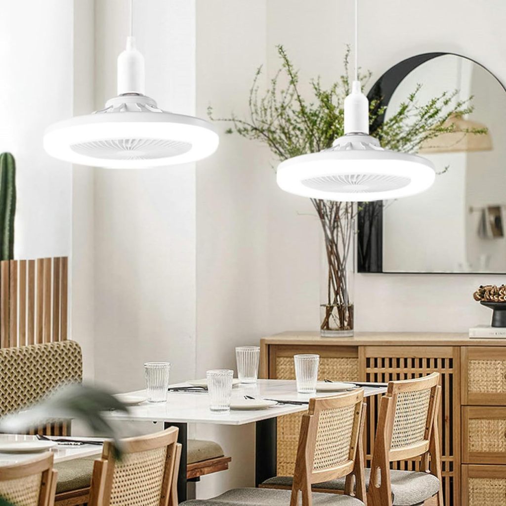 Smart 3-in-1 Ceiling Fan with Remote Control 3-Speed Lighting Base for ...