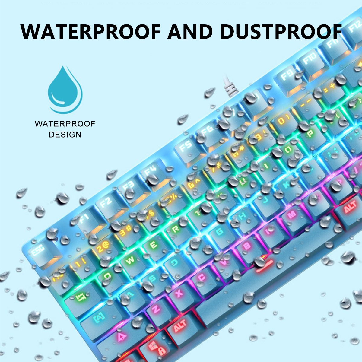 MKEPS GK80 Mechanical Keyboard 87Keys USB Wired Keyboards Gaming ...