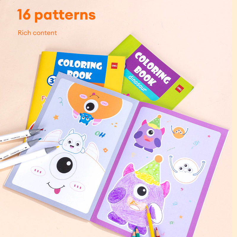 Deli 8 Sheets Coloring Book for Kids Premium Sketch Art Supplies EN068 ...