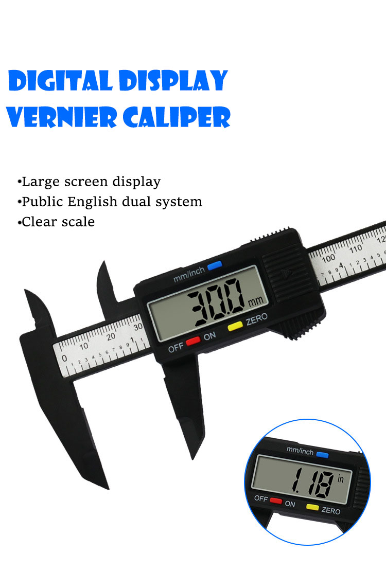 Electronic Digital Display Vernier Calipers Carbon Fiber Material ...