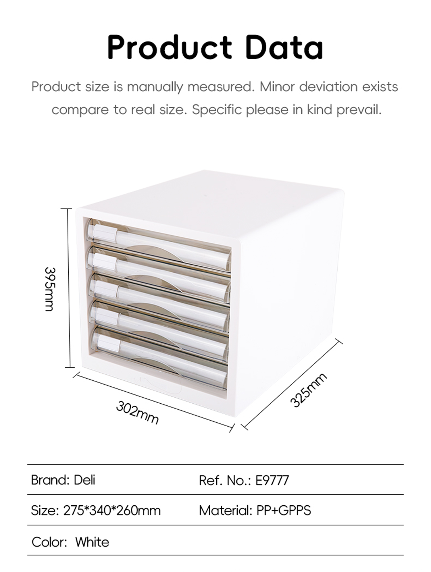 Deli 9777 Letter Case Five Drawers (1PC) [75219777] | Shopee Philippines