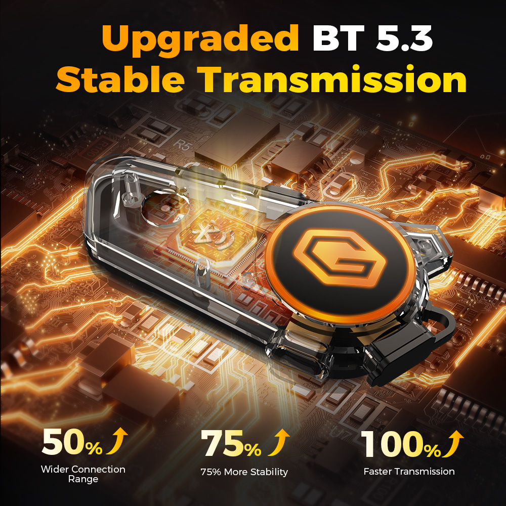 GEARELEC C2 Motorcycle Helmet Intercom Headset 2 Riders For Alone ...