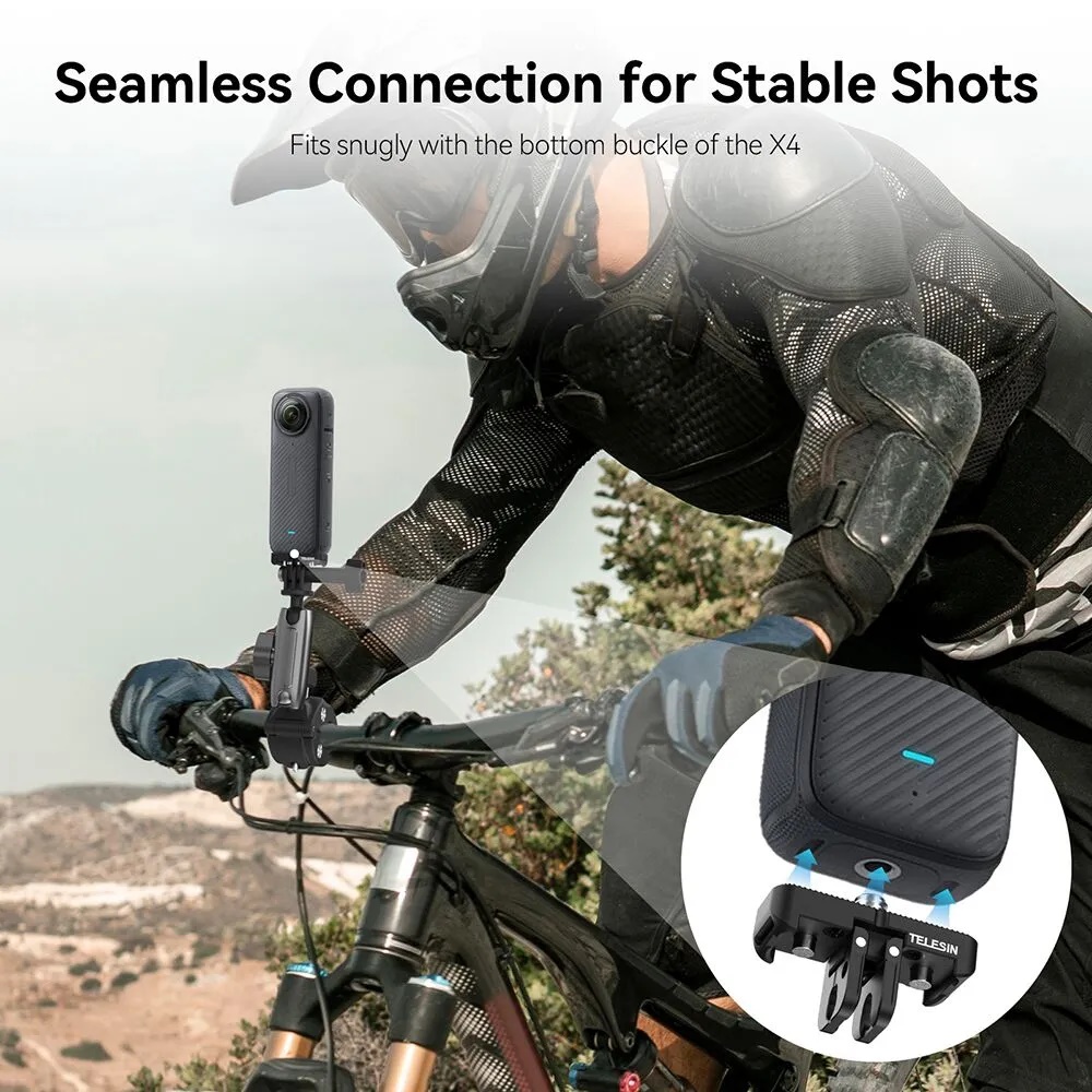 TELESIN Magnetic Two-Claw Adapter Quick-Release Foldable Base for ...