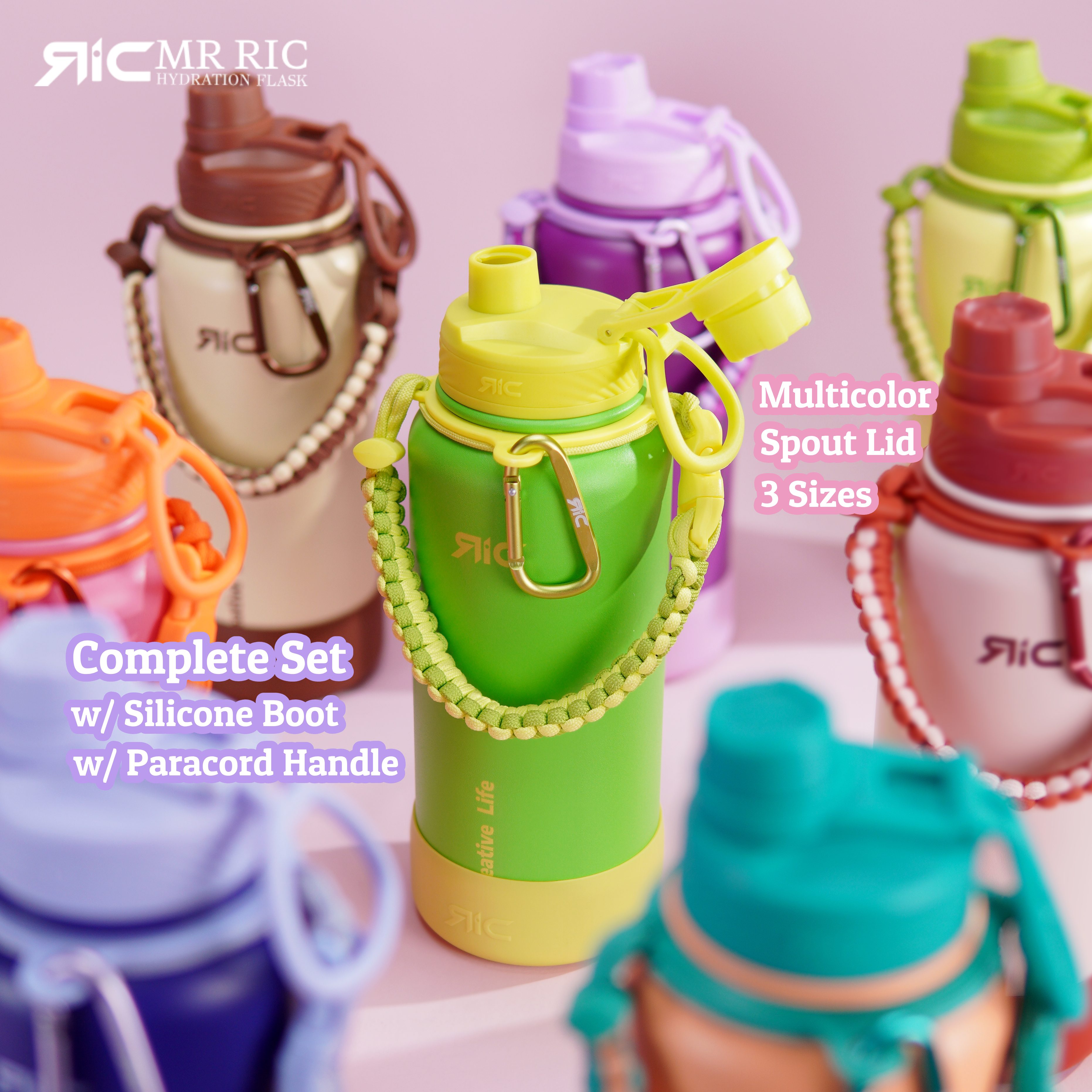 Mr Ric Fruit Harvest w/ Paracord Hydration Flask Stainless Steel ...