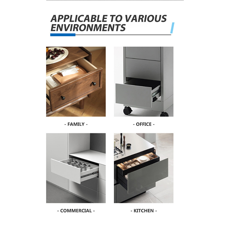 2pcs Drawer Slide Soft Close Keyboard Drawer Slide For Desk Drawer Rail Heavy Duty Drawer Guide