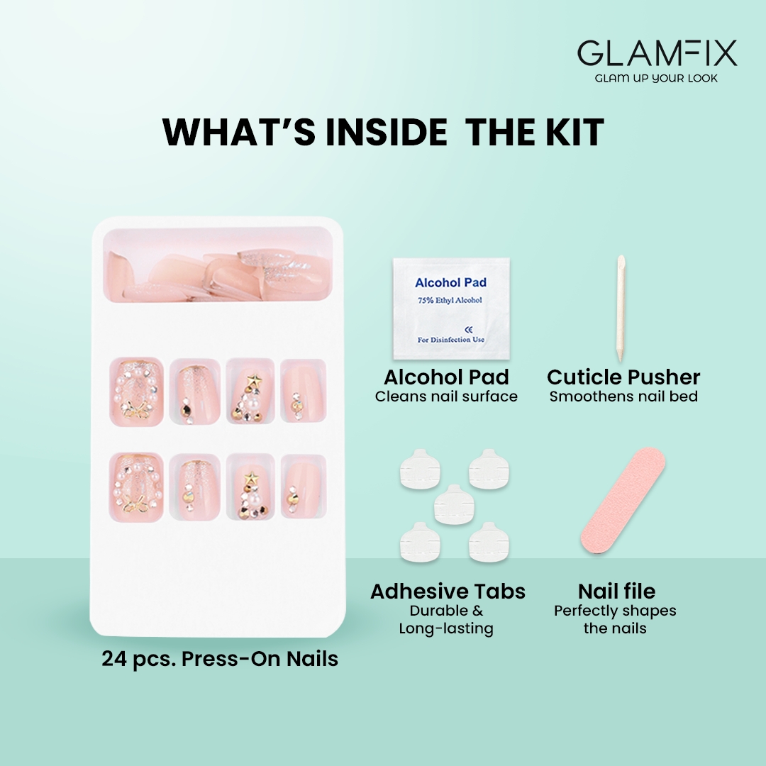 LIMITED EDITION | Glamfix Insta Press-On Nail Kit Holiday 01 | Shopee ...