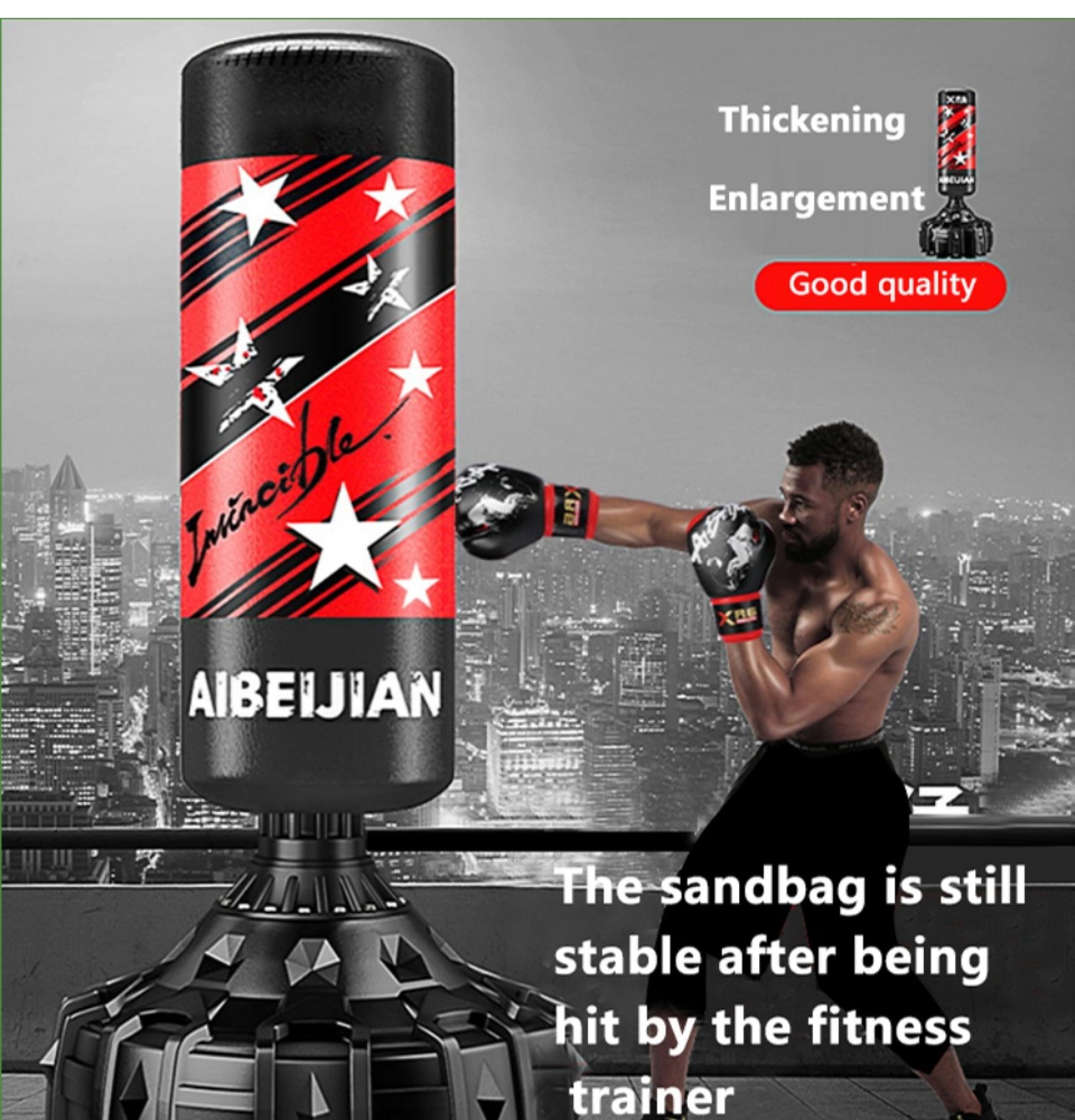 Boxing punching bags tumbler Sanda vertical boxing training standing ...