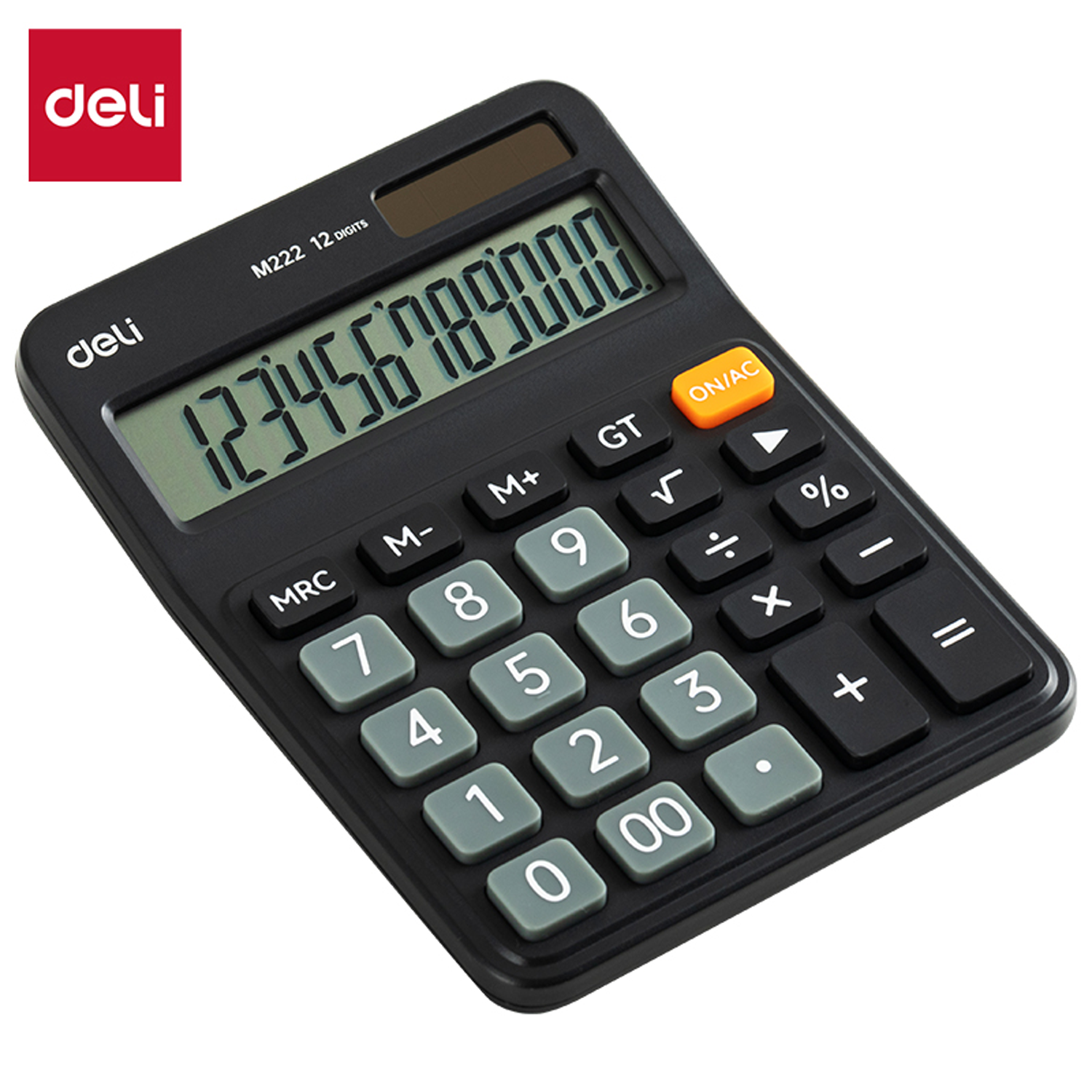 Deli M222 12 Digit Dual Power Desktop Calculator Black | Shopee Philippines