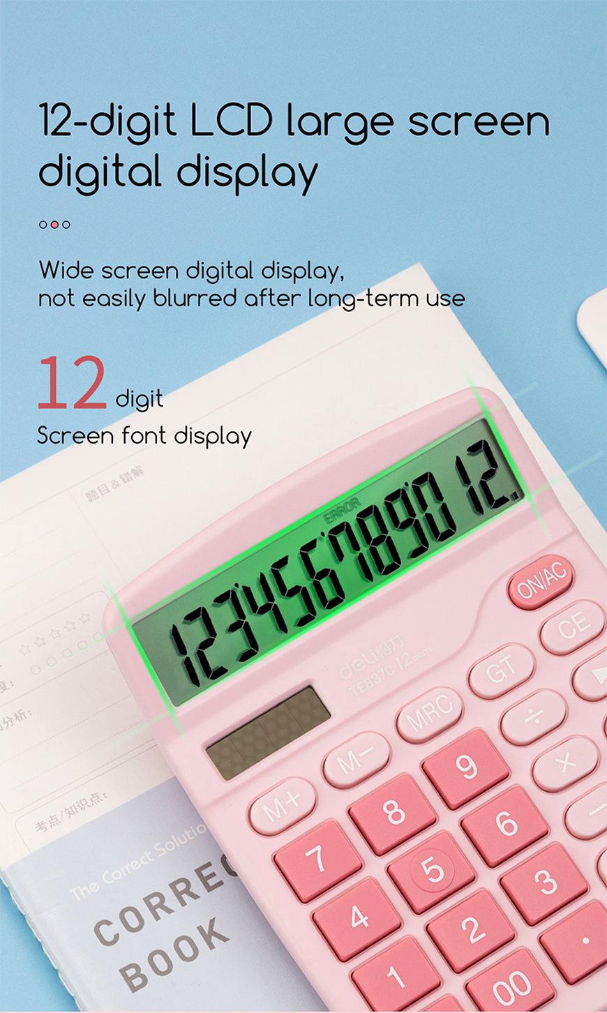 Deli TE837C Desktop Calculator | Shopee Philippines