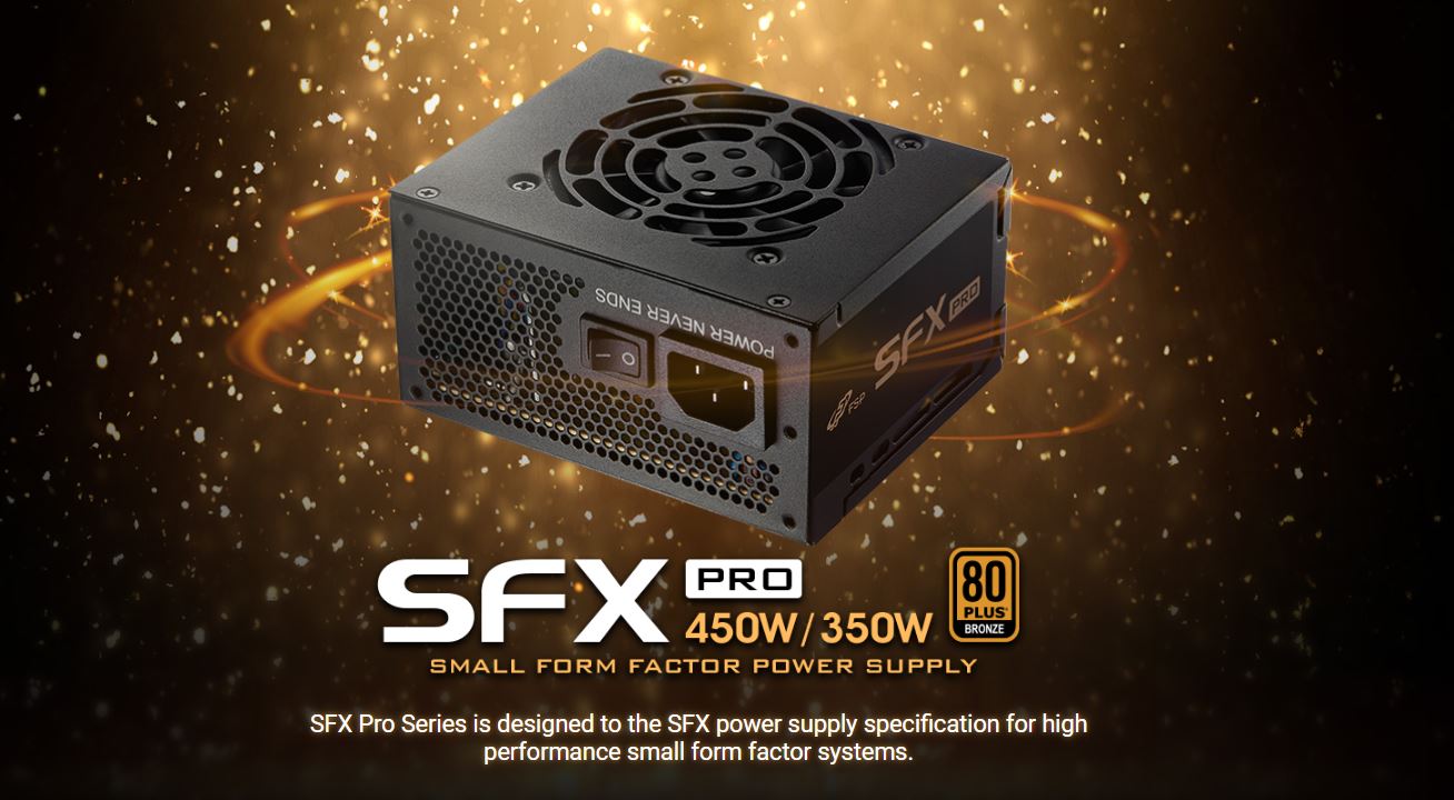 FSP PSU 450W Power Supply Unit SFX Pro 450W 80+ Bronze Certification ...
